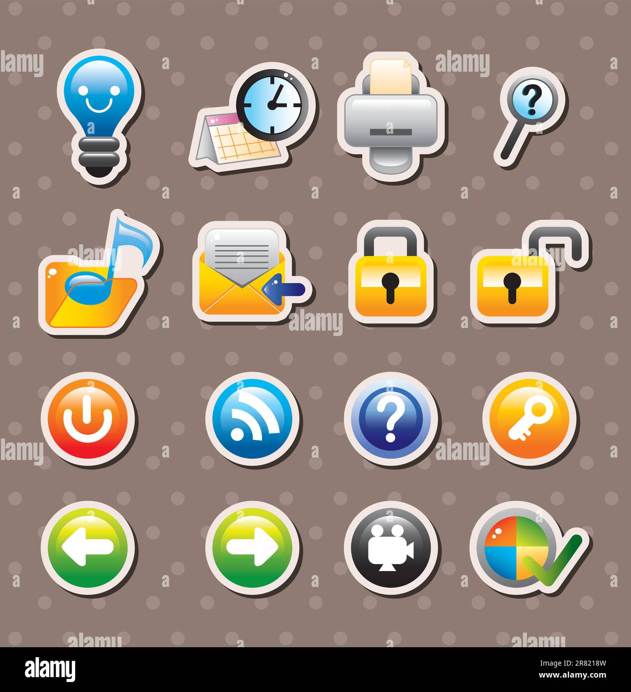 File folder icon image sticker hi-res stock photography and images - Alamy