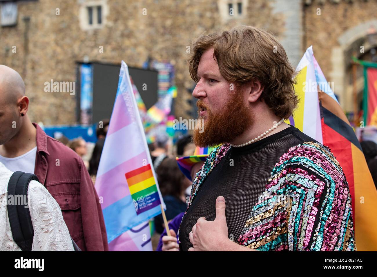 Pride March at Pride Cymru in 2023 Stock Photo - Alamy