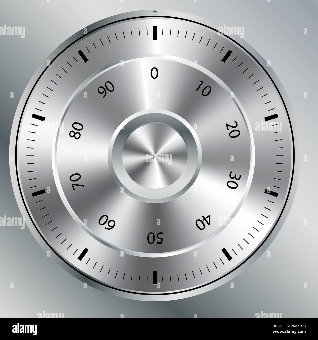 illustration of a metallic combination lock with round shape Stock ...