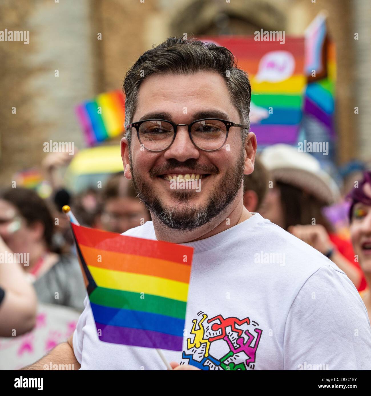 Pride March at Pride Cymru in 2023 Stock Photo - Alamy