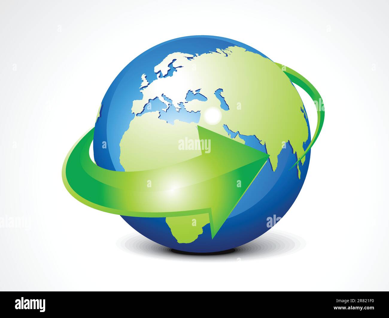abstract globe with arrow vector illustration Stock Vector Image & Art ...