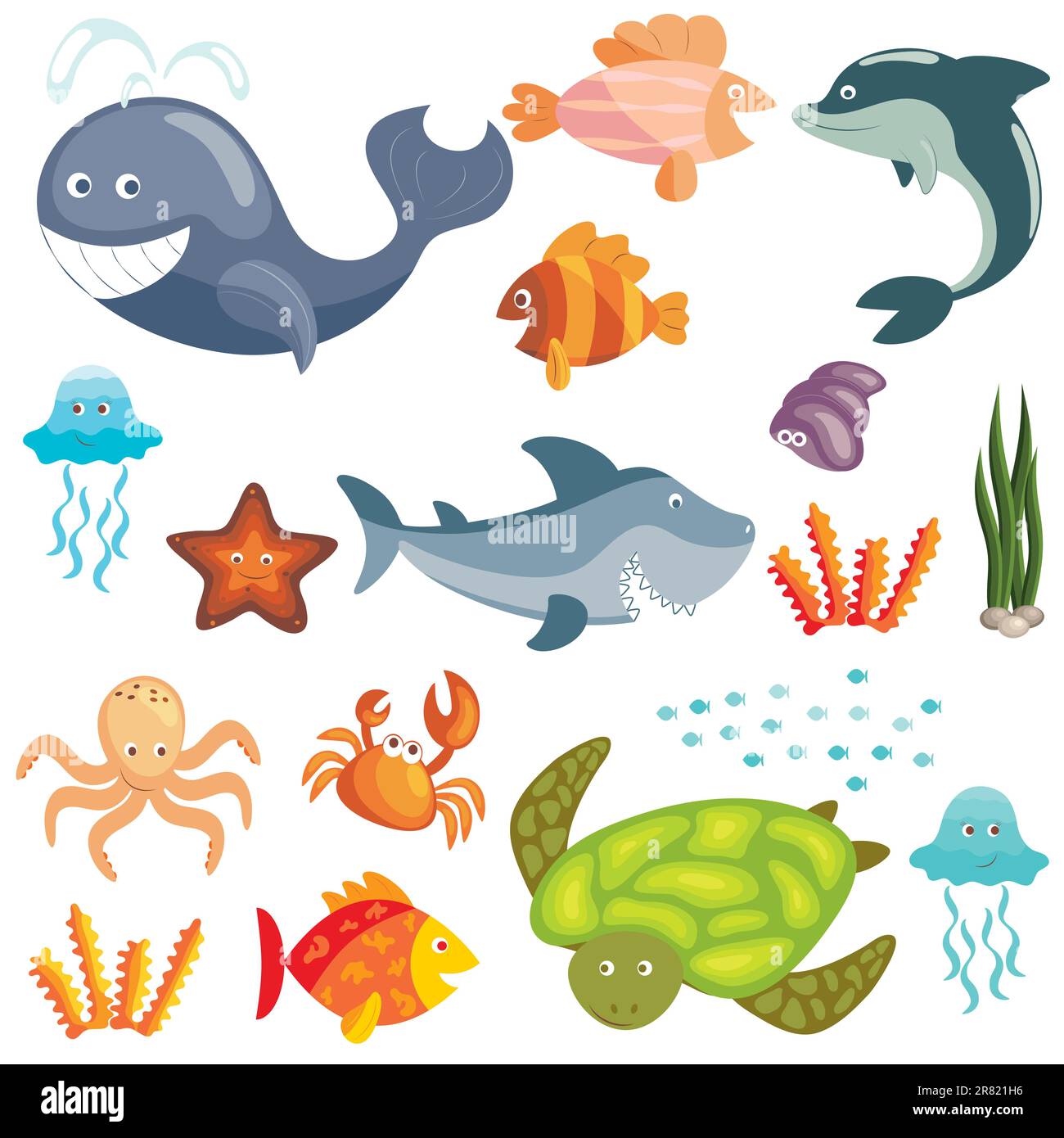 Cartoon sea animals hi-res stock photography and images - Alamy