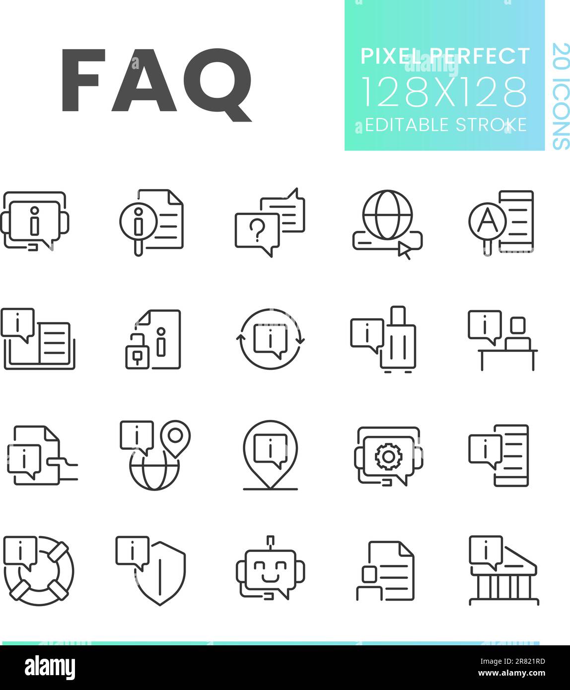 Big question line icon Stock Vector Images - Alamy