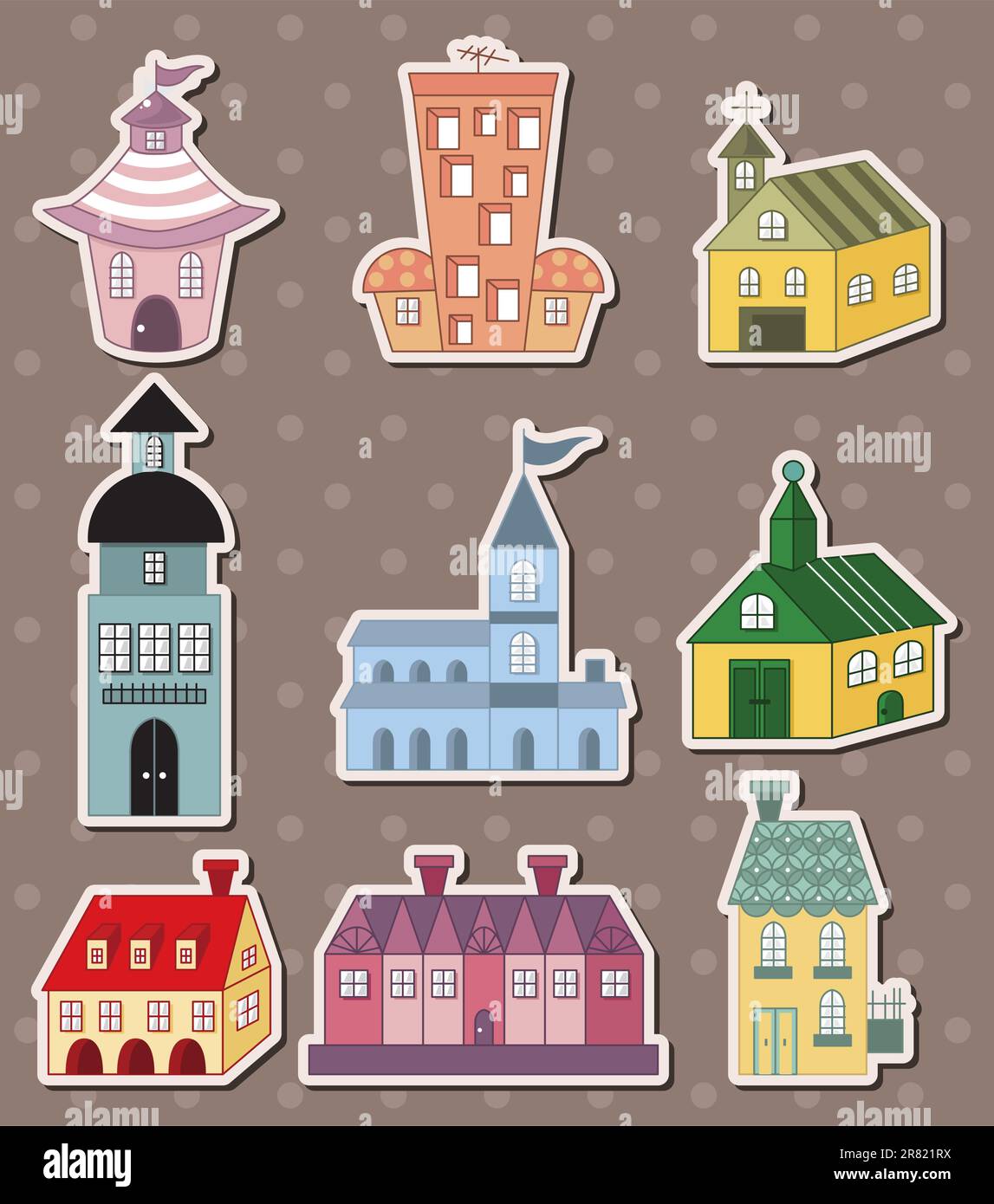 Child building house Stock Vector Images - Alamy
