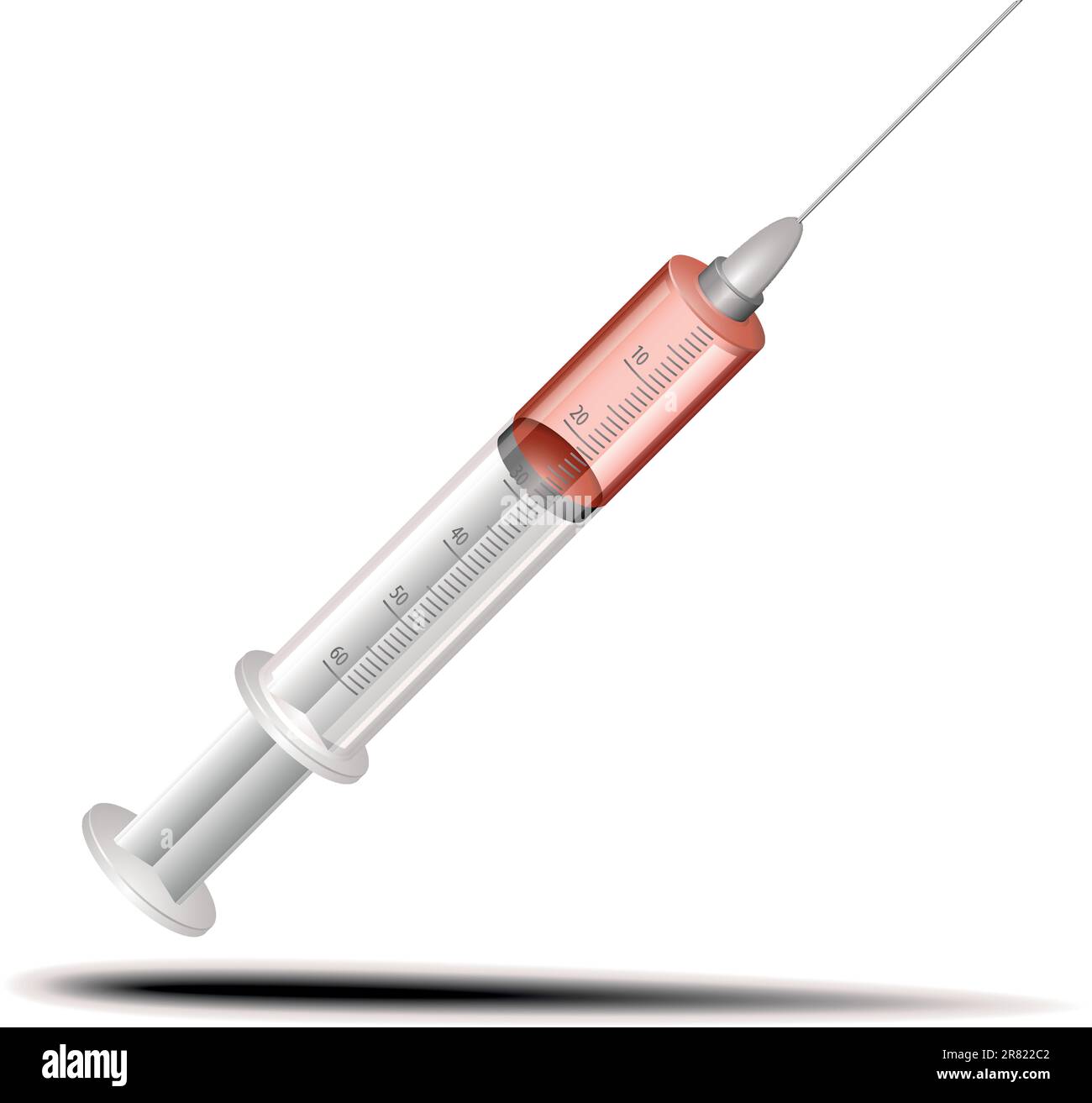 illustration of a syringe with red vaccine Stock Vector Image & Art - Alamy