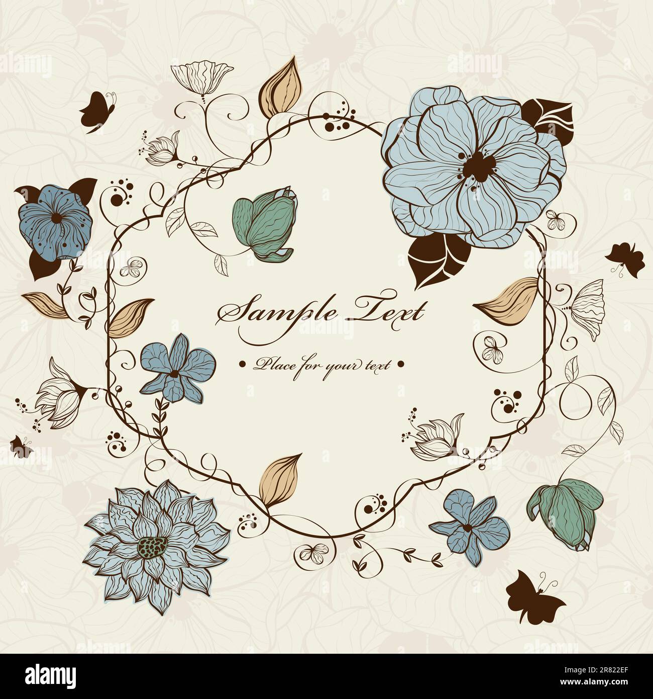 Vector floral frame Stock Vector Image & Art - Alamy