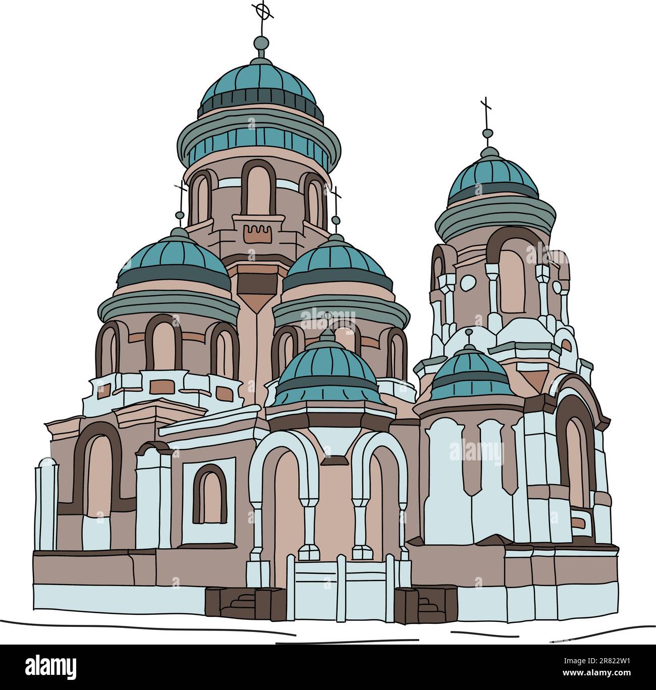 Exterior view old orthodox Stock Vector Images - Alamy
