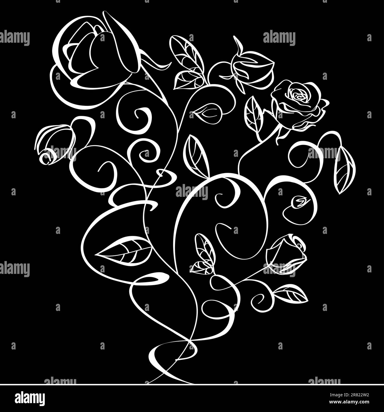 Decorative border engraving Stock Vector Images - Alamy