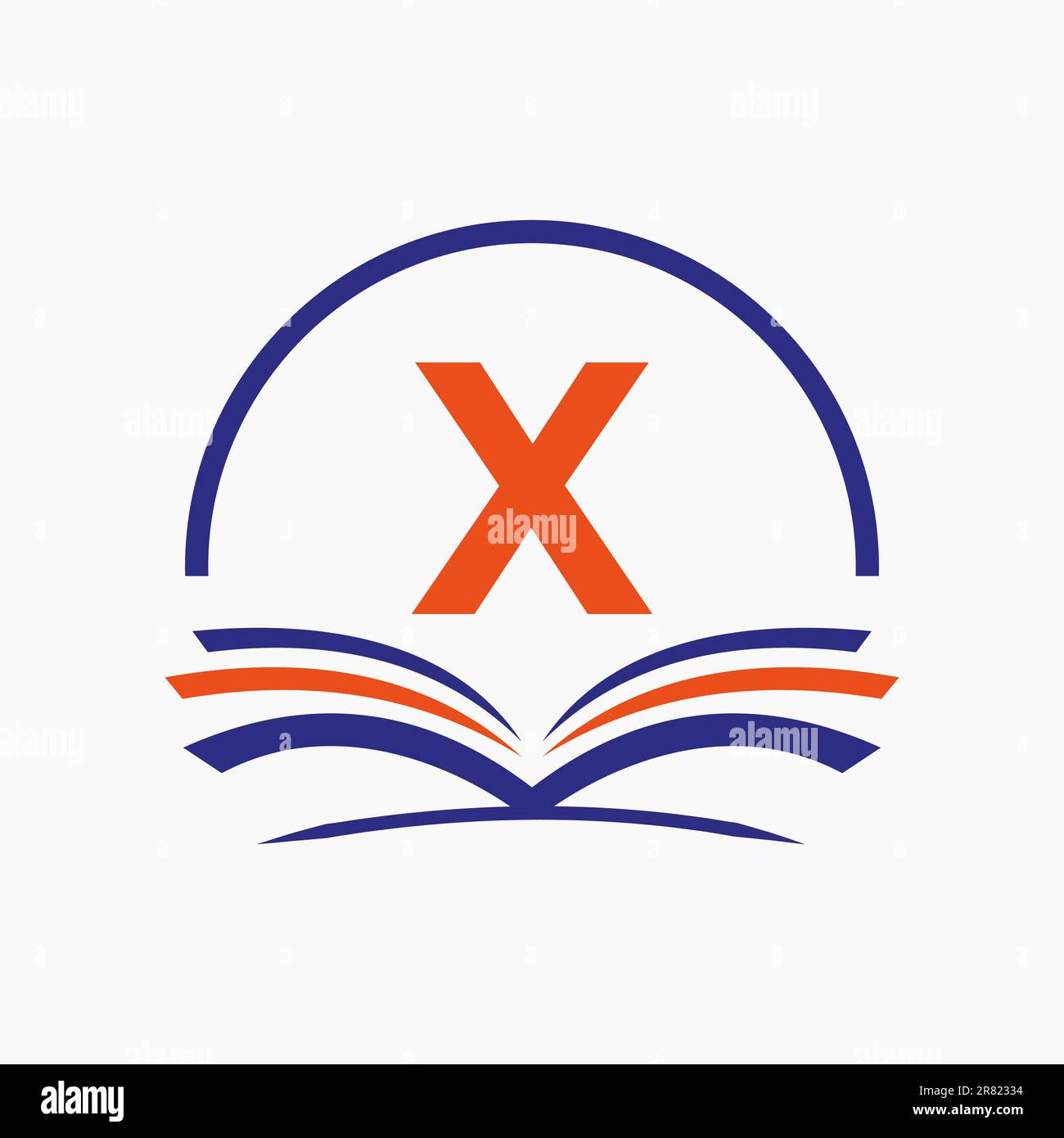 Letter X Education Logo Book Concept. Training Career Sign, University ...