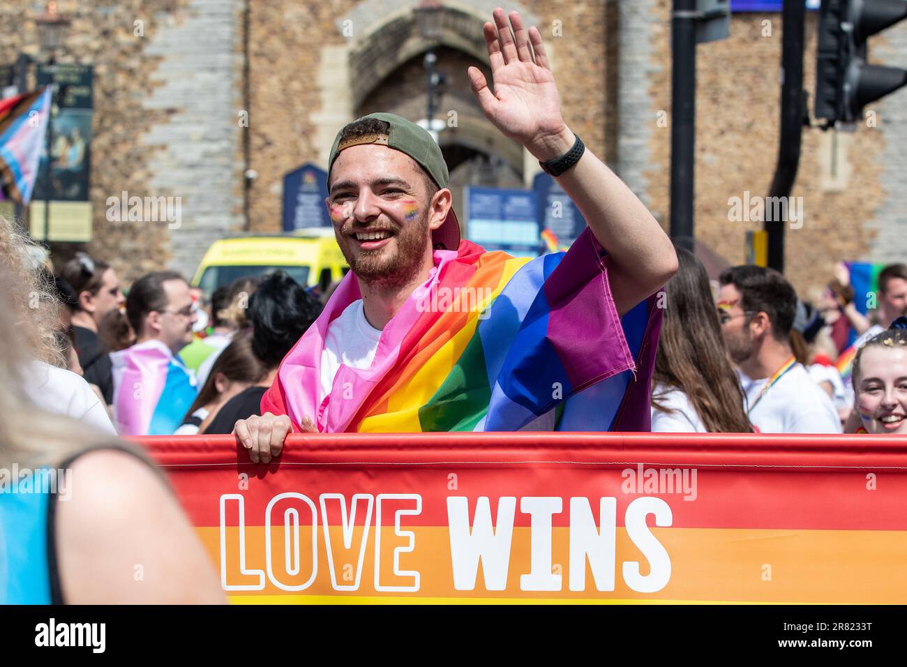 Pride March at Pride Cymru in 2023 Stock Photo - Alamy