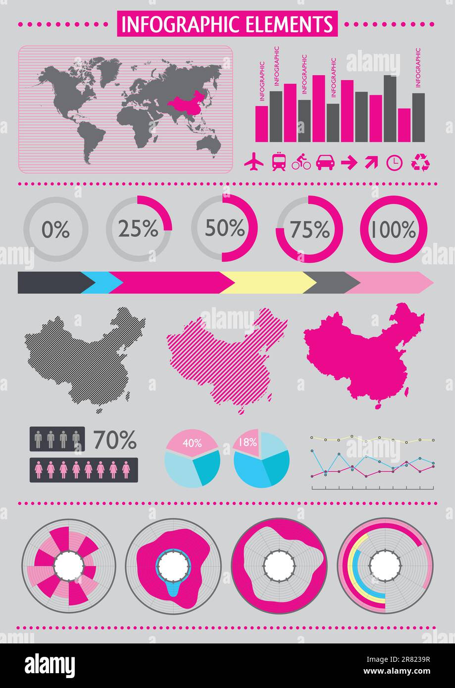 Detail infographic vector illustration. World Map and Information ...