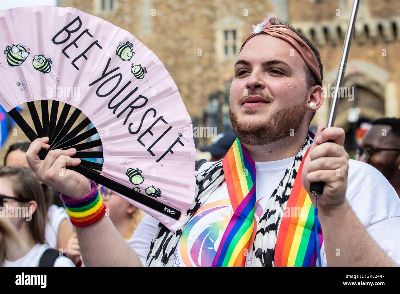 Pride March at Pride Cymru in 2023 Stock Photo - Alamy