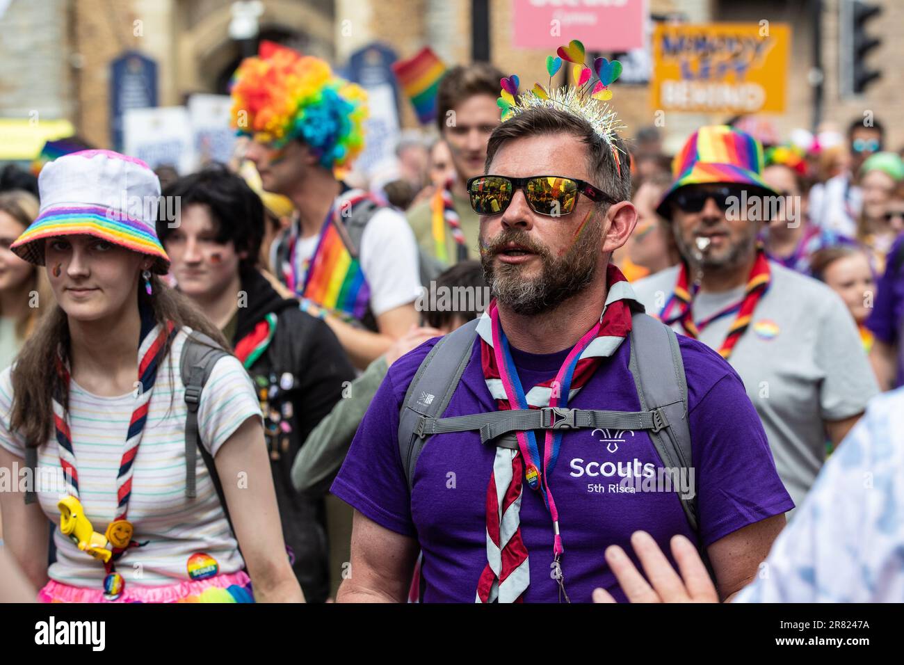 Pride March at Pride Cymru in 2023 Stock Photo - Alamy