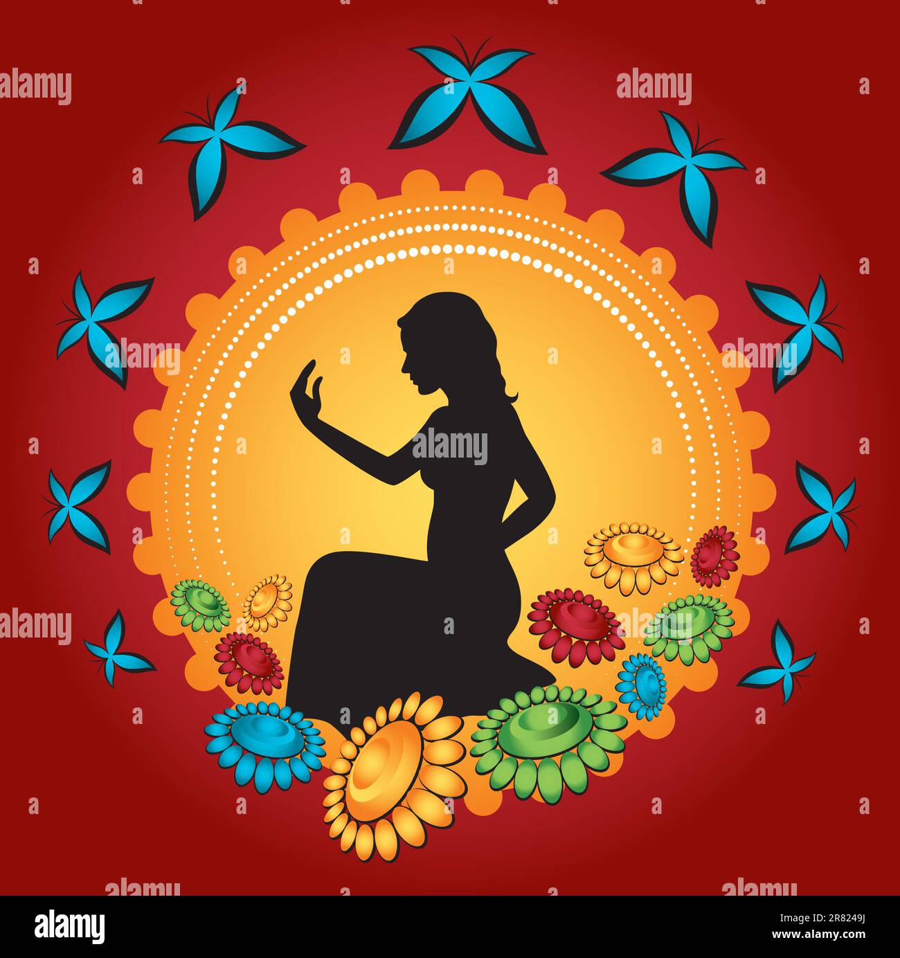 Meadow in the garden Stock Vector Images - Alamy