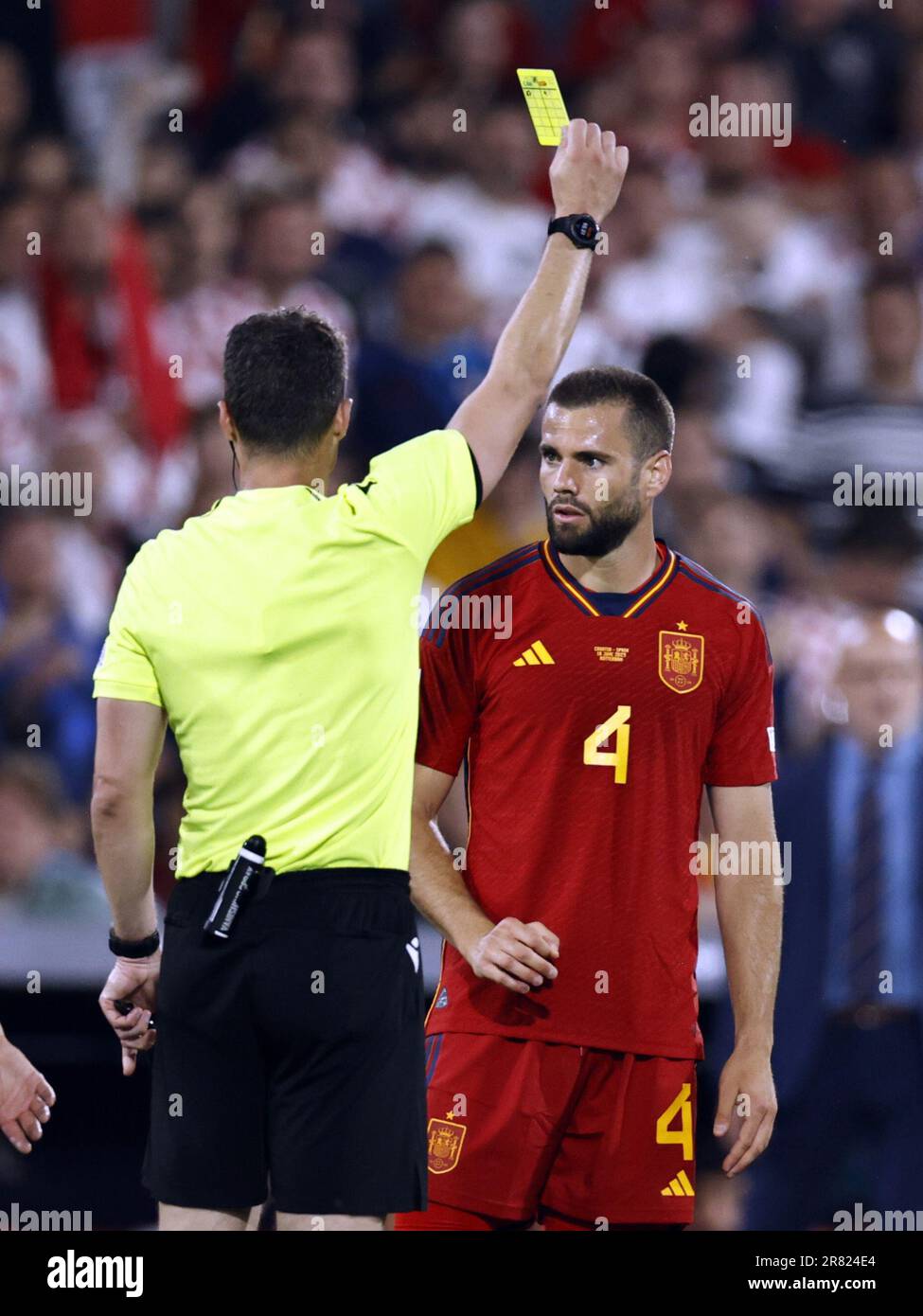 ROTTERDAM - (lr) Referee Felix Zwayer, Nacho of Spain during the UEFA ...