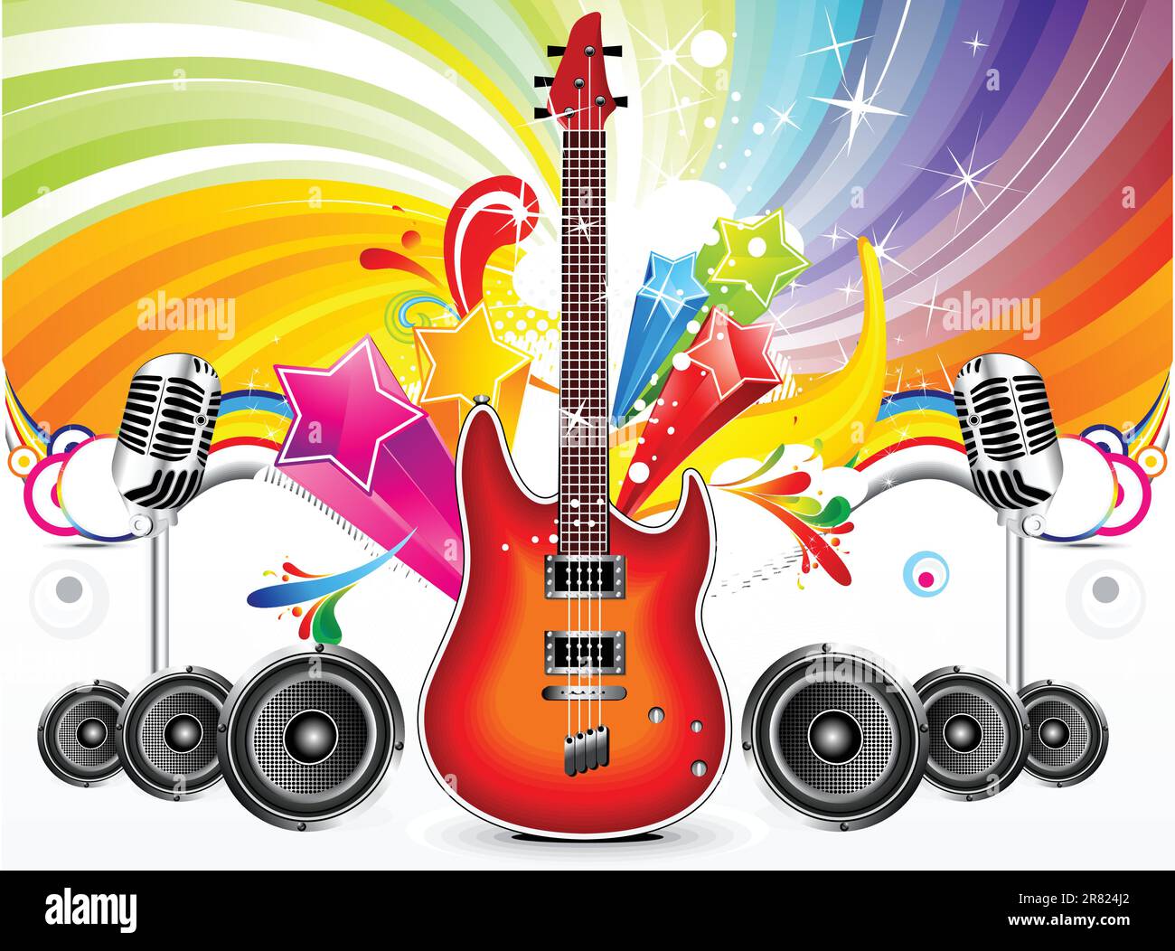 abstract colorful musical background vector illustration Stock Vector ...