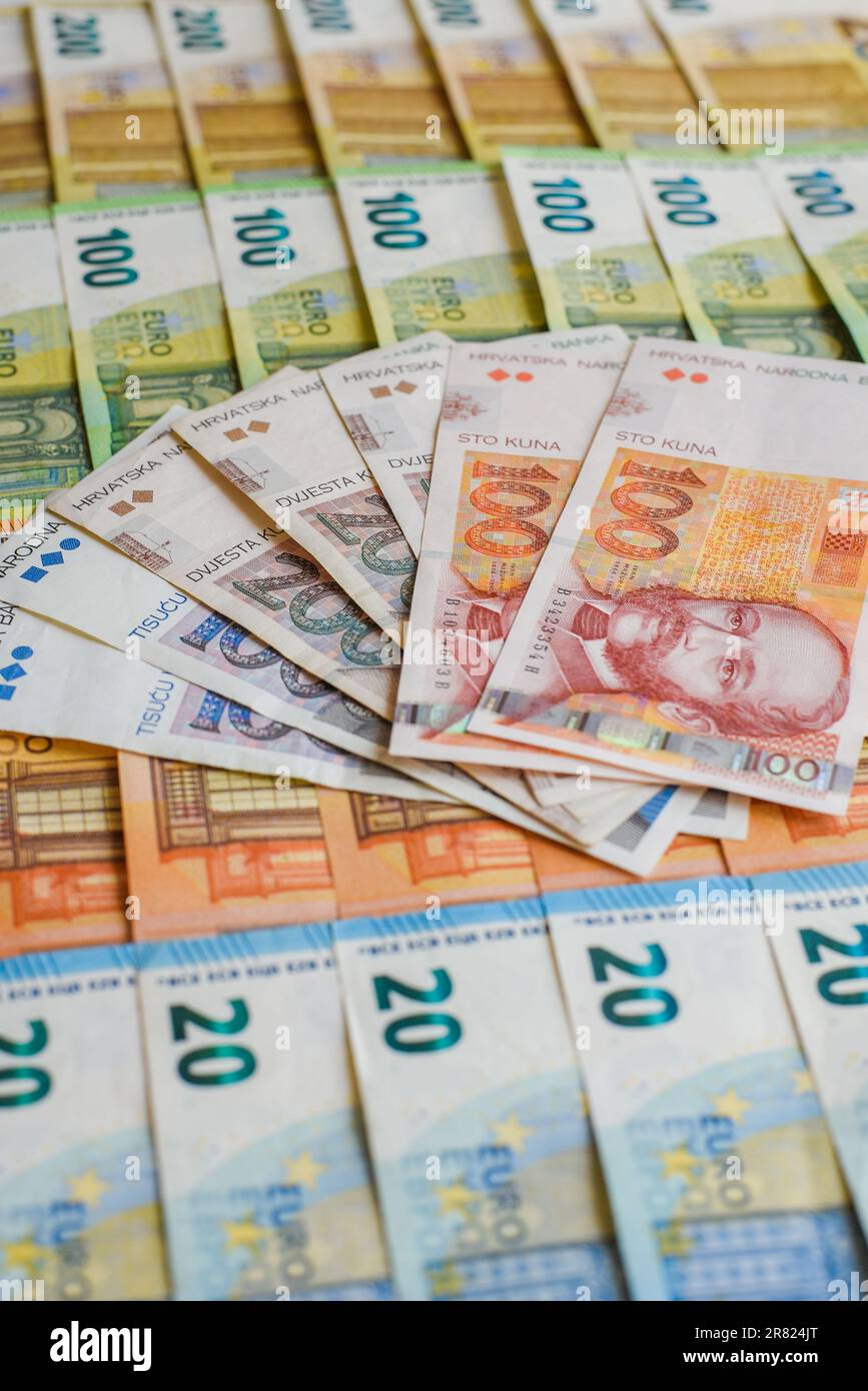 An array of Russian money and bank notes, arranged in an interesting ...