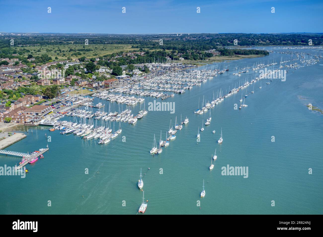 Aerial photo of Port Hamble Marina full of Sailing Boats on The River ...