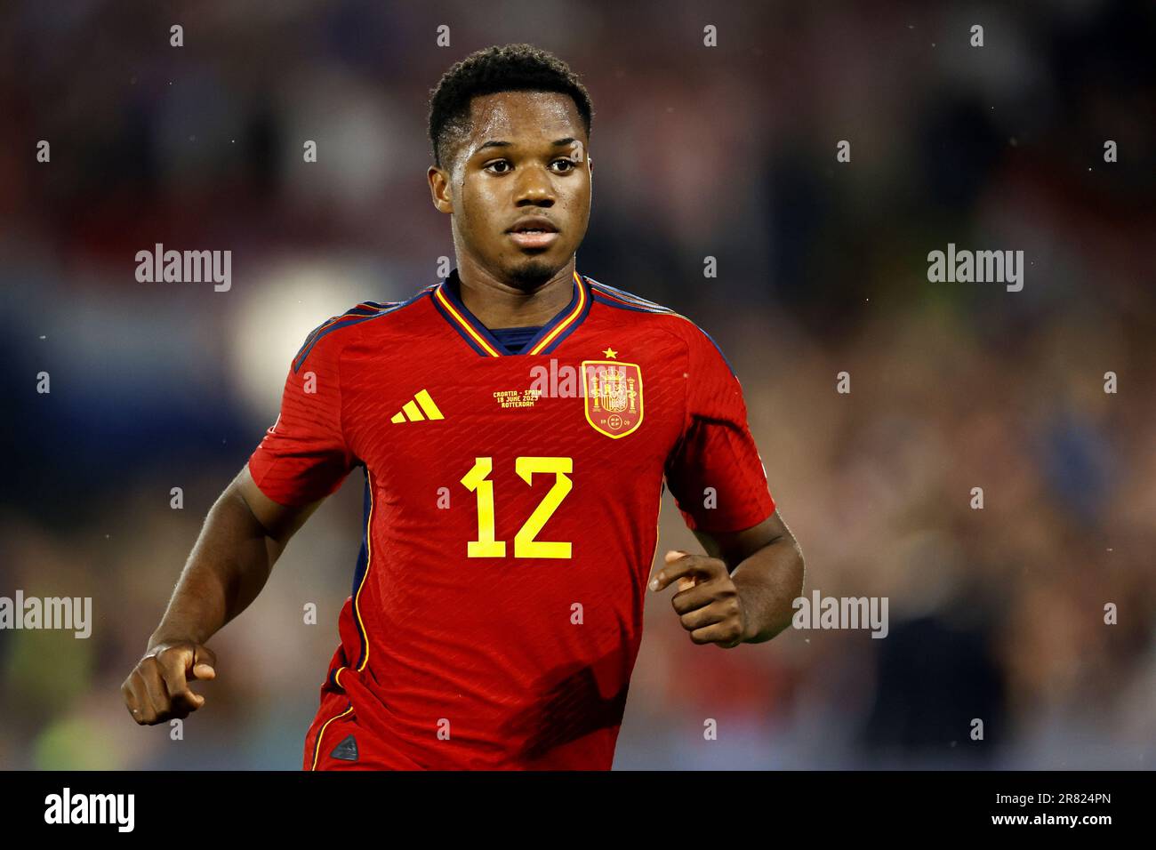 ROTTERDAM - Ansu Fati of Spain during the UEFA Nations League final ...