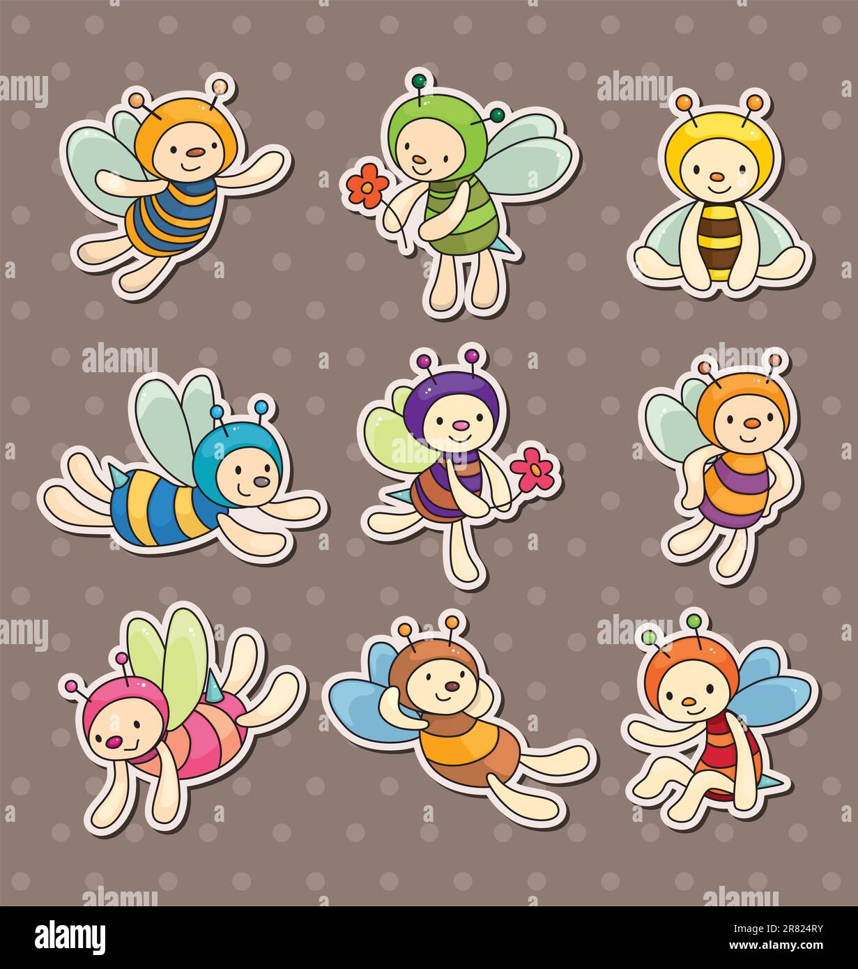 cartoon bee boy stickers Stock Vector Image & Art - Alamy