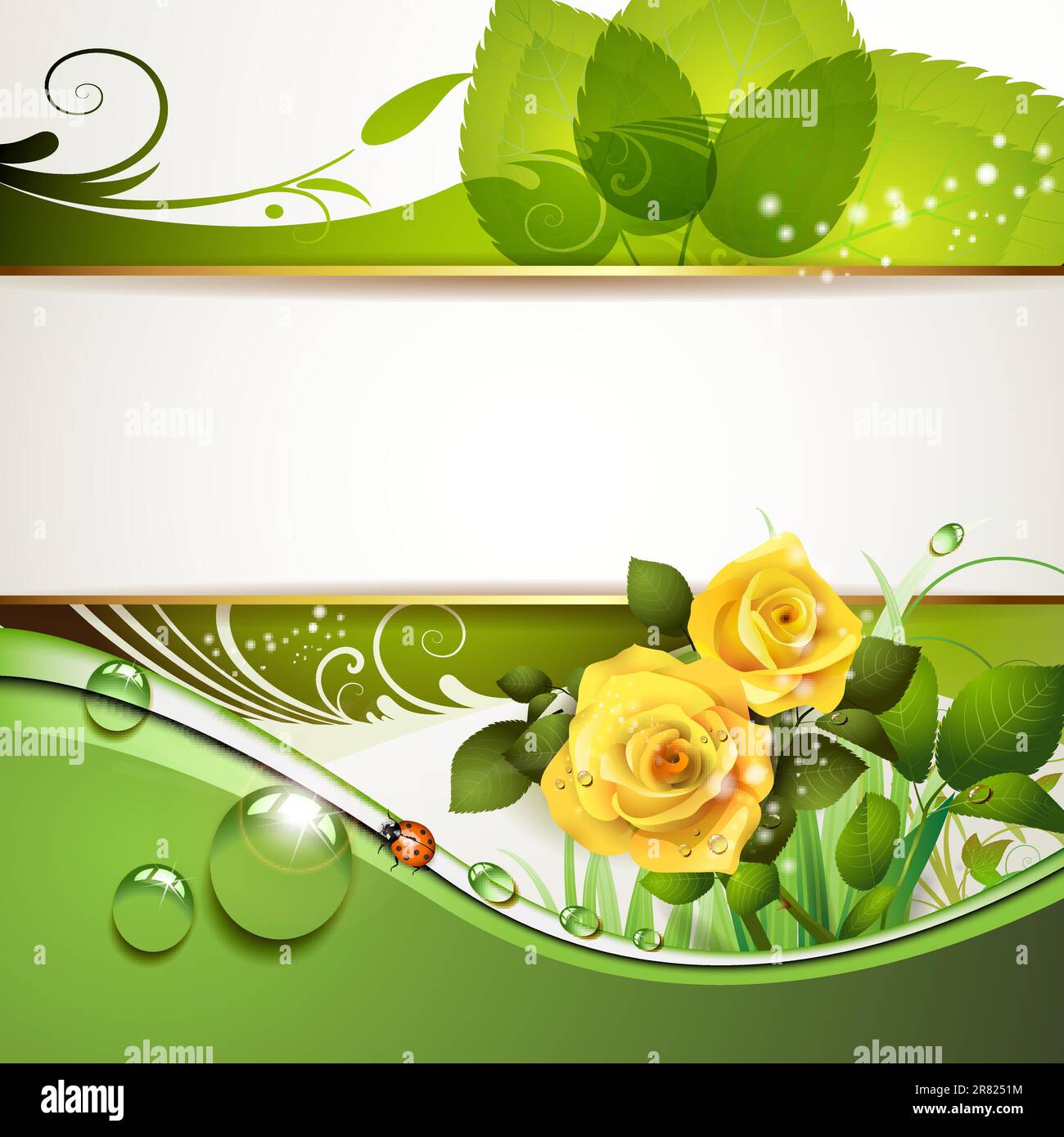 Springtime background with roses Stock Vector Image & Art - Alamy