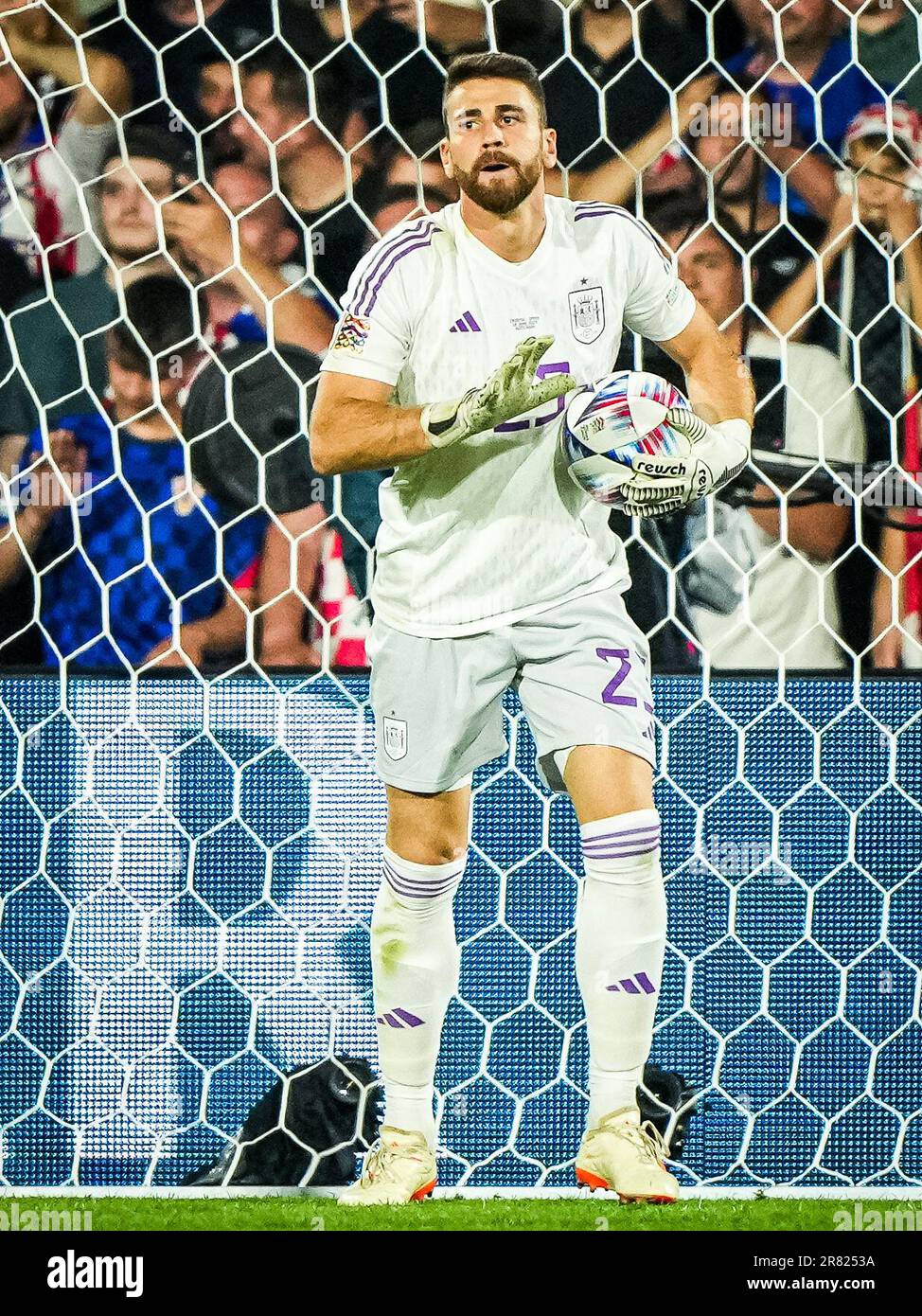 Rotterdam, Netherlands. 18th June, 2023. Rotterdam - Spain goalkeeper ...