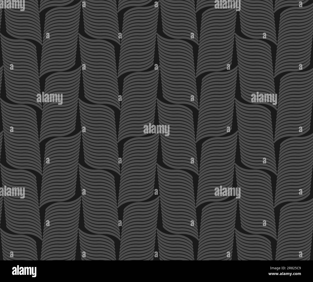 Illustrated seamless pattern of decorative wavy shapes Stock Vector ...