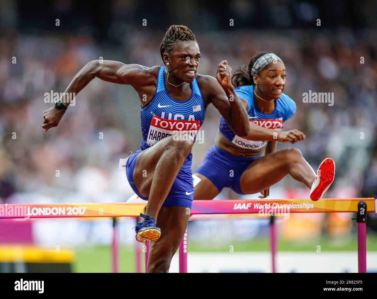 Dawn Harper-Nelson participating in the 100 m hurdles at the World ...