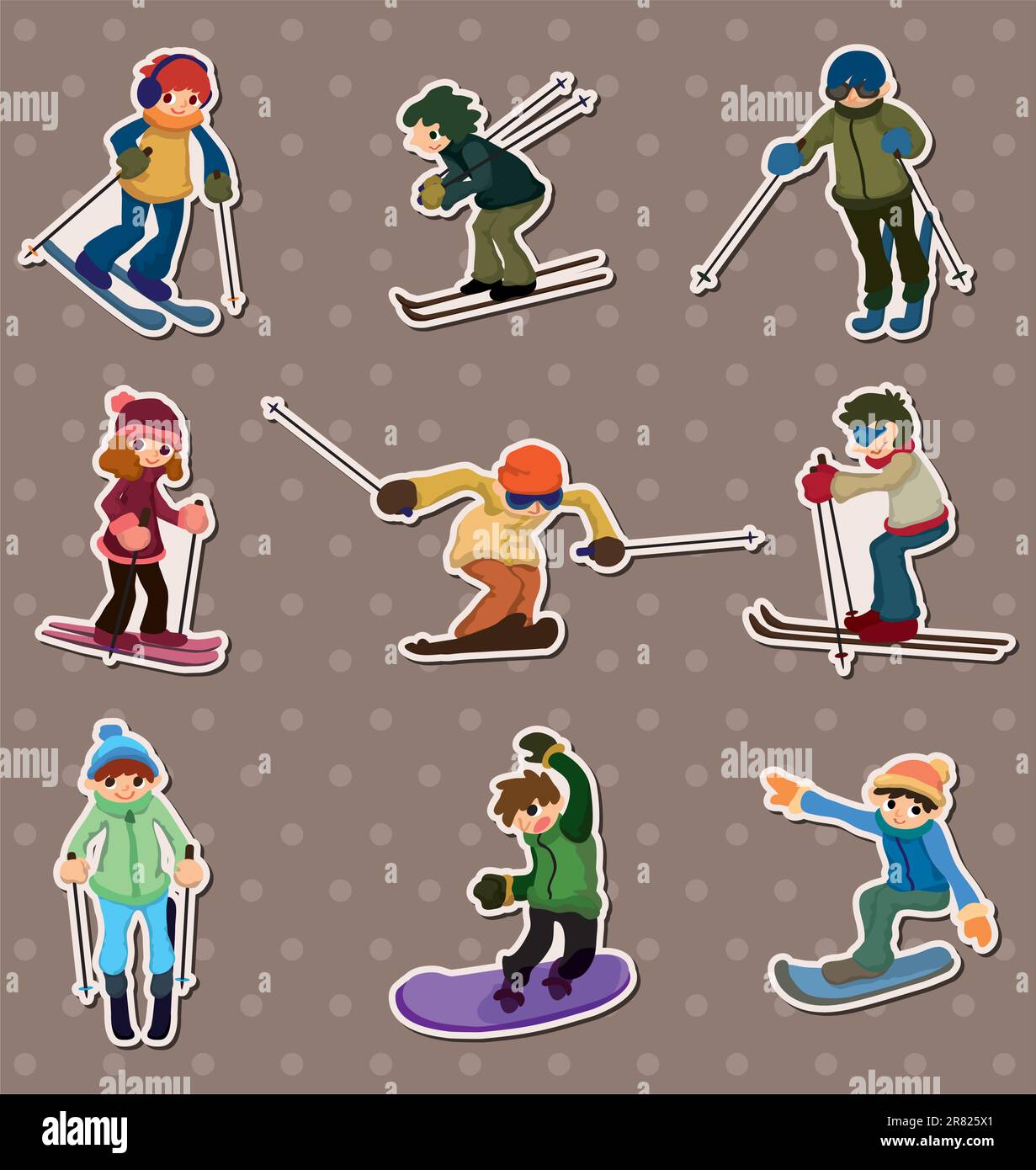 Ski female Stock Vector Images - Alamy