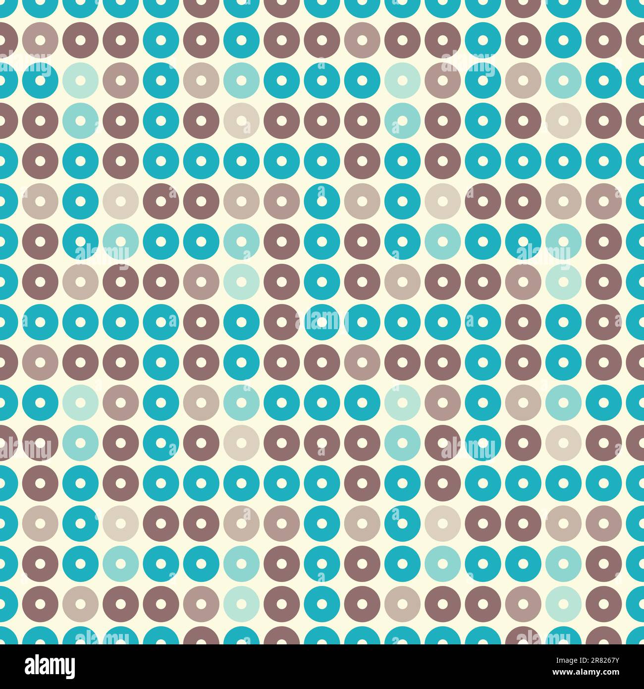 Illustrated seamless pattern of classic wallpaper circle shapes Stock ...