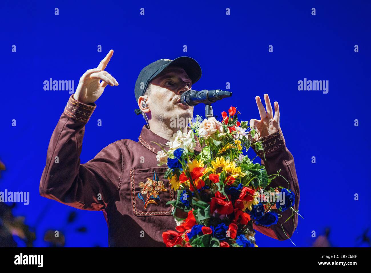 Neuhausen Ob Eck, Germany. 18th June, 2023. Casper is on stage rapping ...