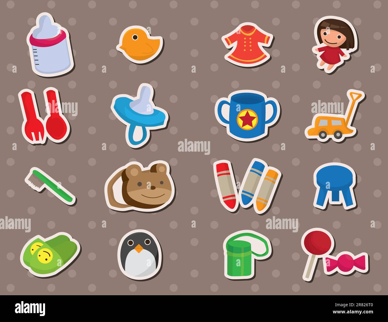 Miniature heart sticker Stock Vector Images - Alamy