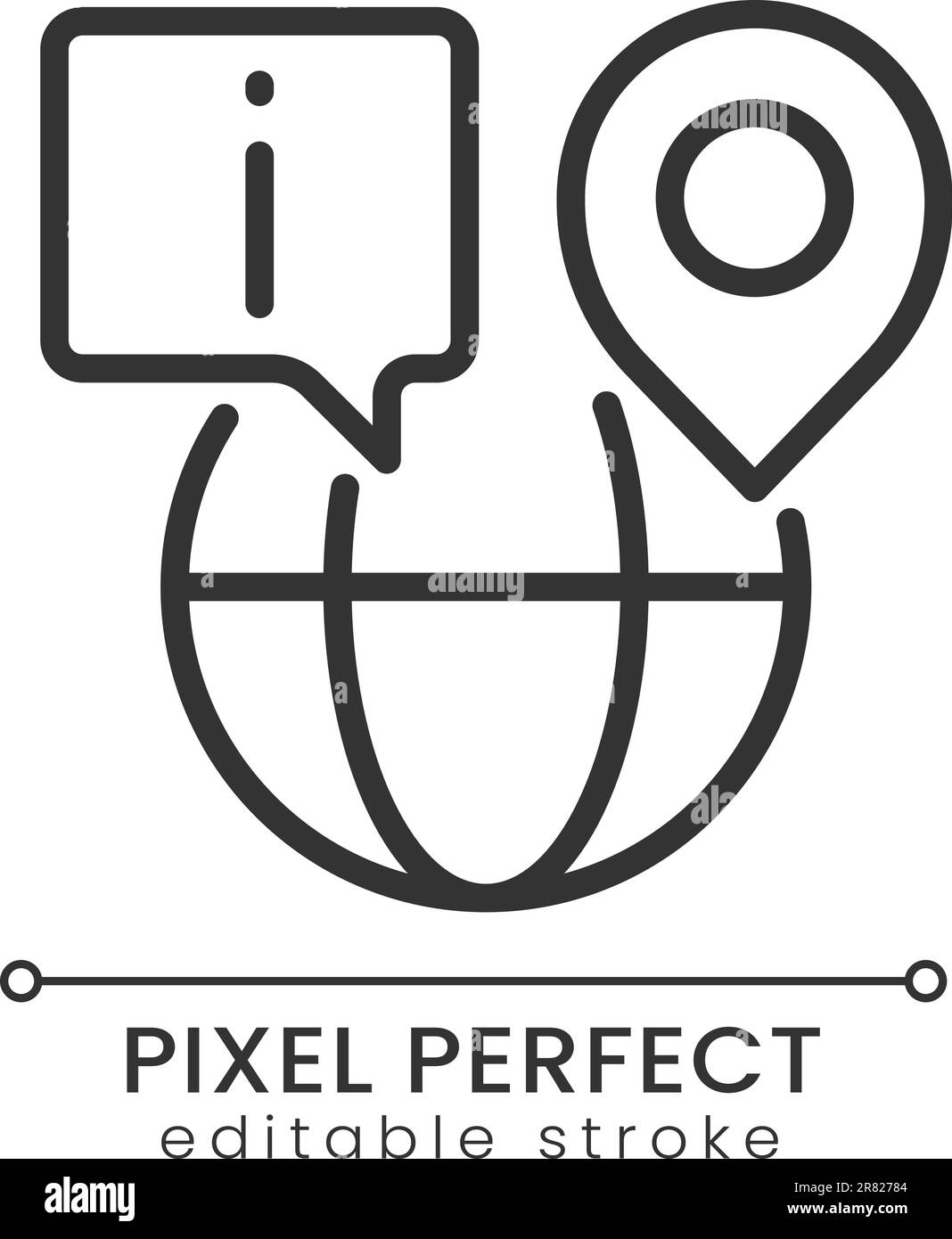 Tour guide pixel perfect linear icon Stock Vector Image & Art - Alamy