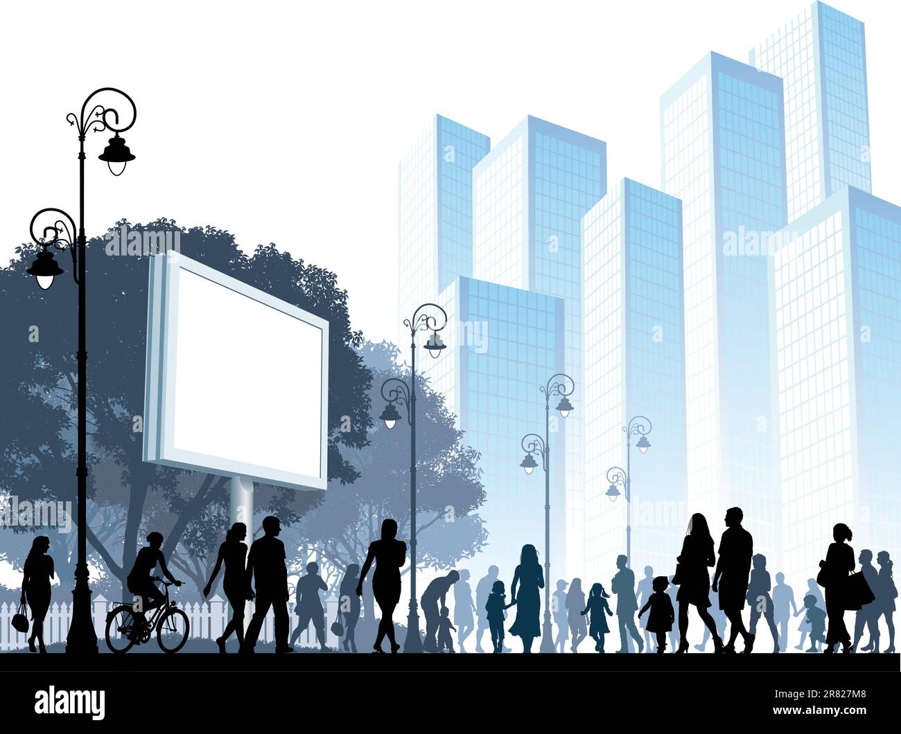 Large crowd people walking Stock Vector Images - Alamy