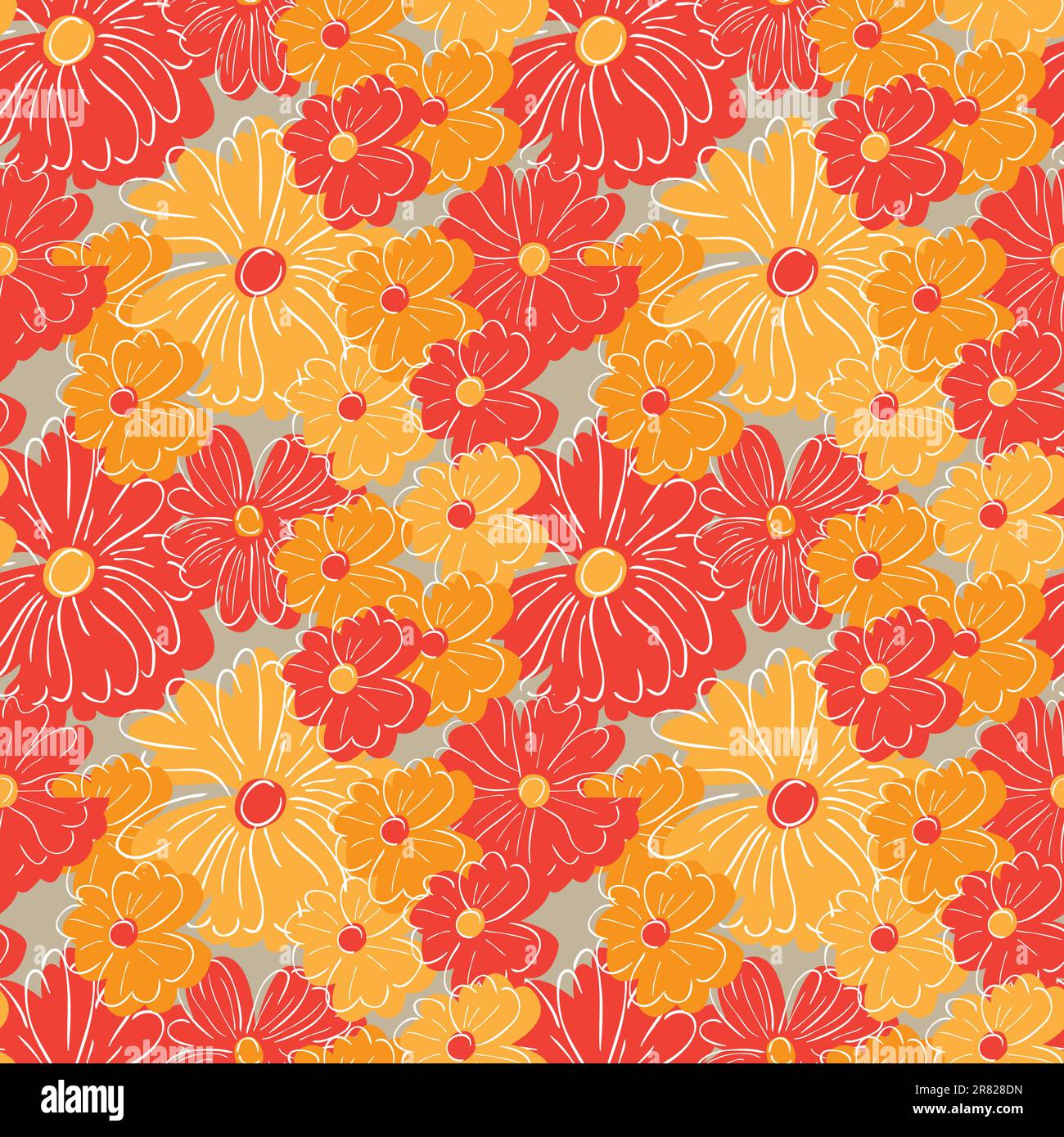 Floral wallpaper - seamless pattern Stock Vector Image & Art - Alamy