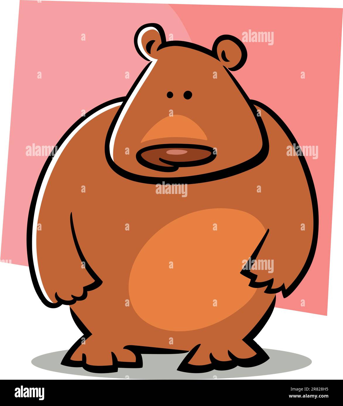 Cartoon Doodle Illustration Of Cute Brown Bear Stock Vector Image And Art