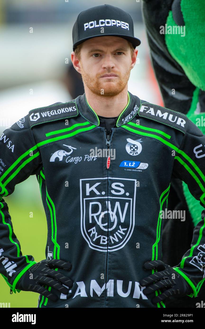 Rybnik, Poland. 18th June, 2023. Brady Kurtz of ROW during Division One ...