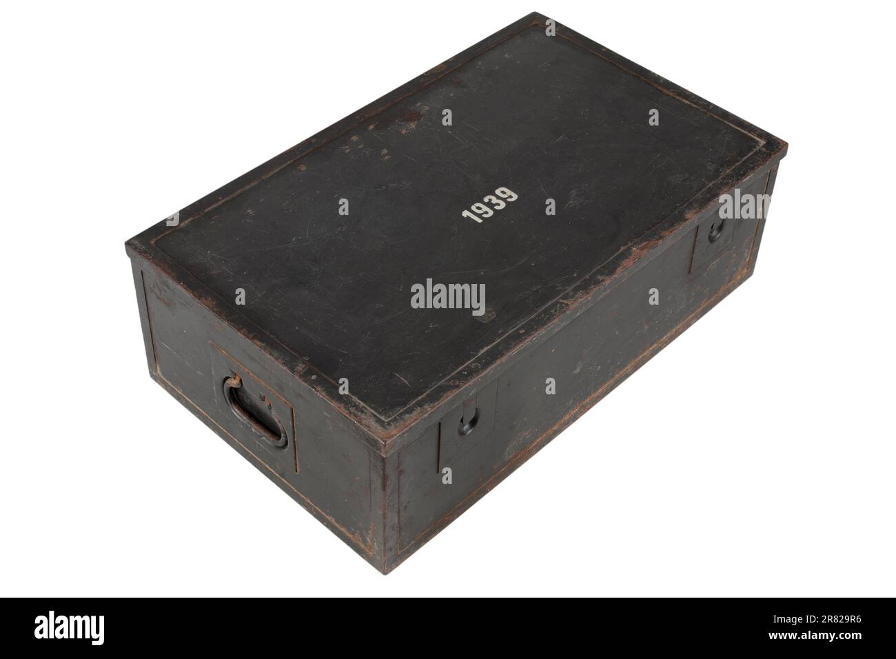WW2 German Army ammunition wooden crate. Isolated on white background ...