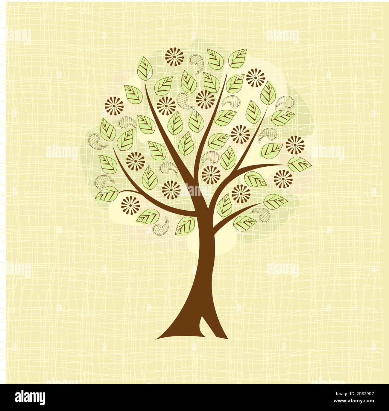 deciduous tree in the background fabric Stock Vector Image & Art - Alamy