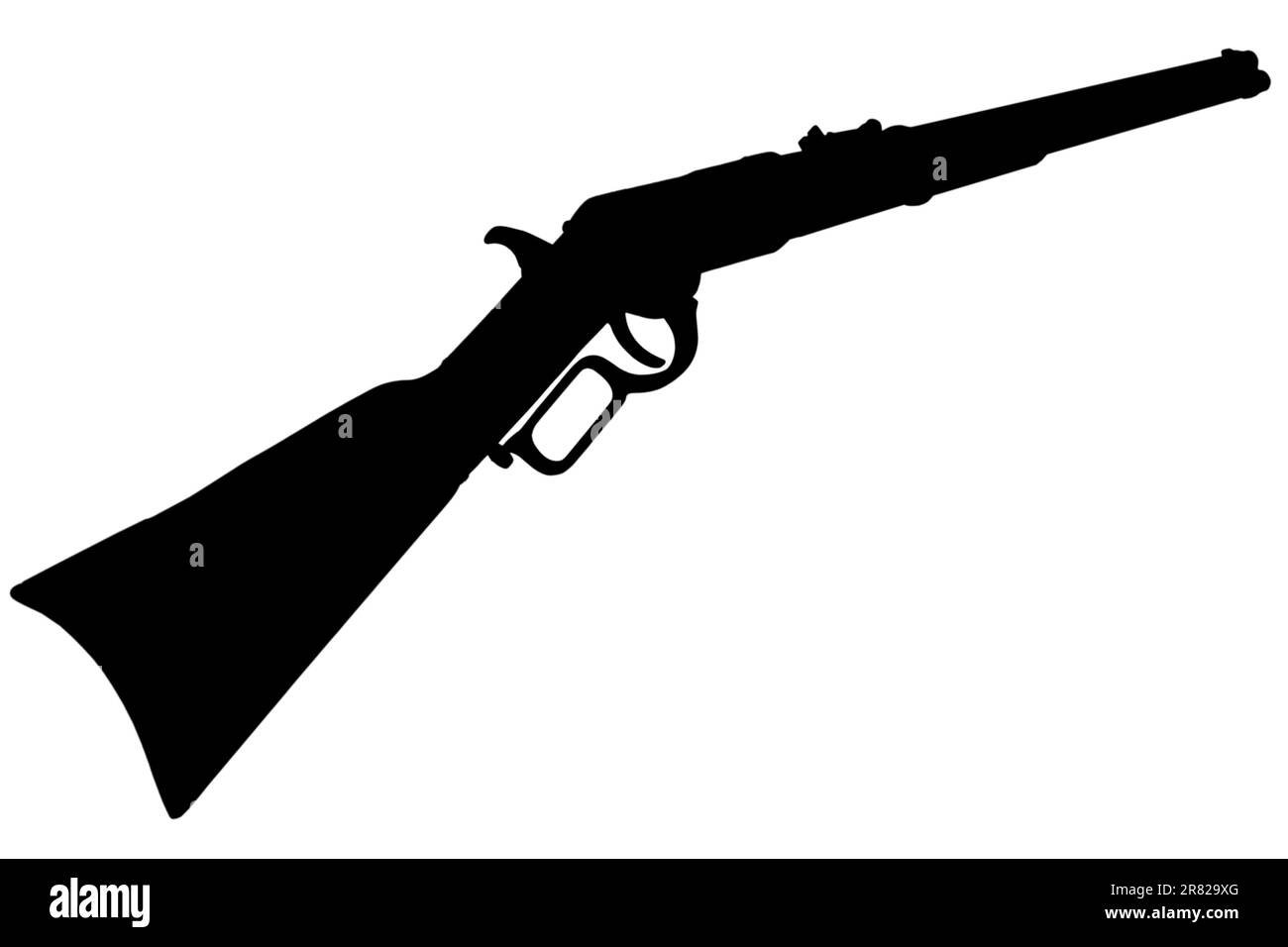 Old west period .44-40 Winchester lever-action repeating rifle M1866 ...