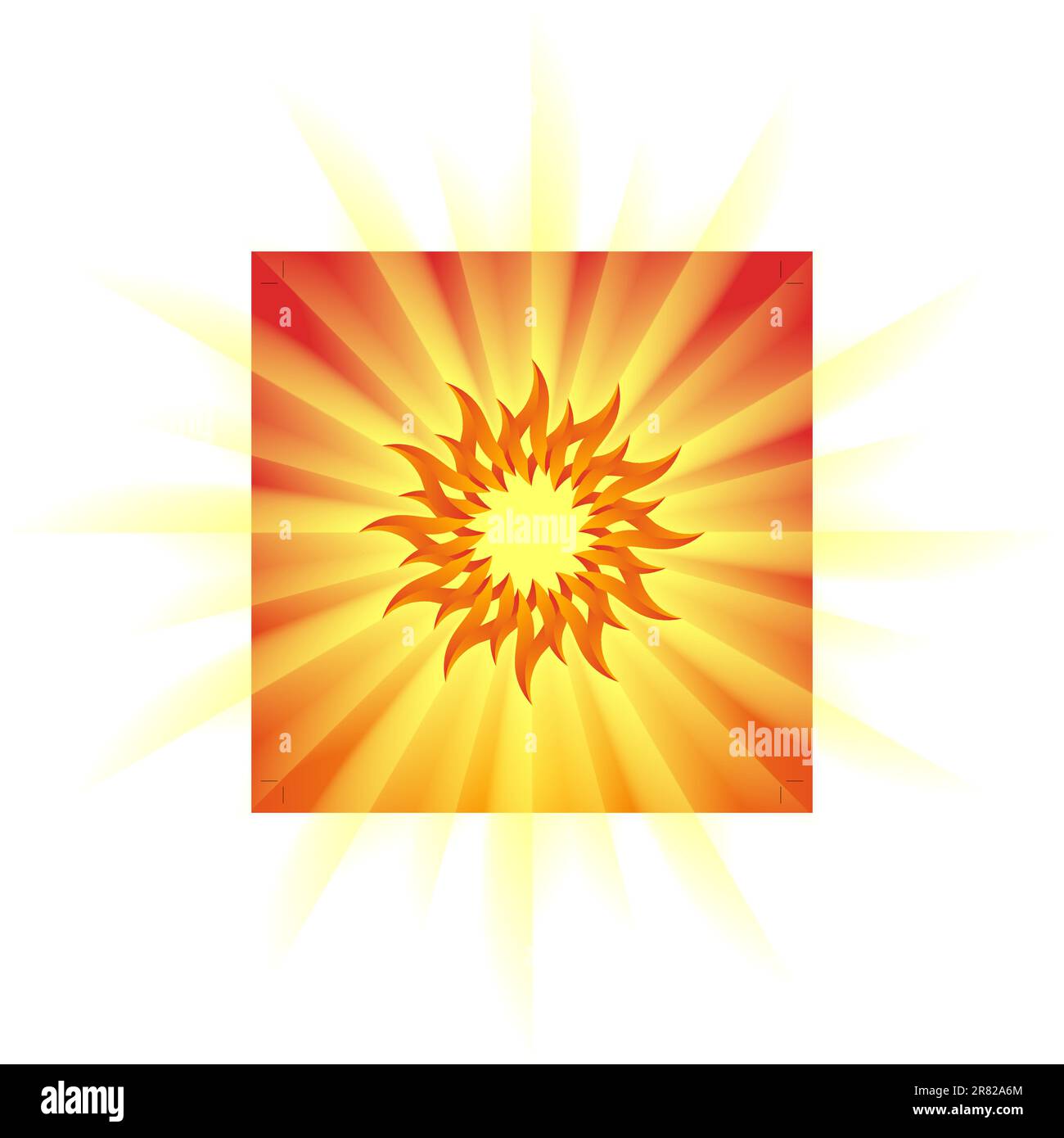 The picture of stylized Sun with rays Stock Vector Image & Art - Alamy