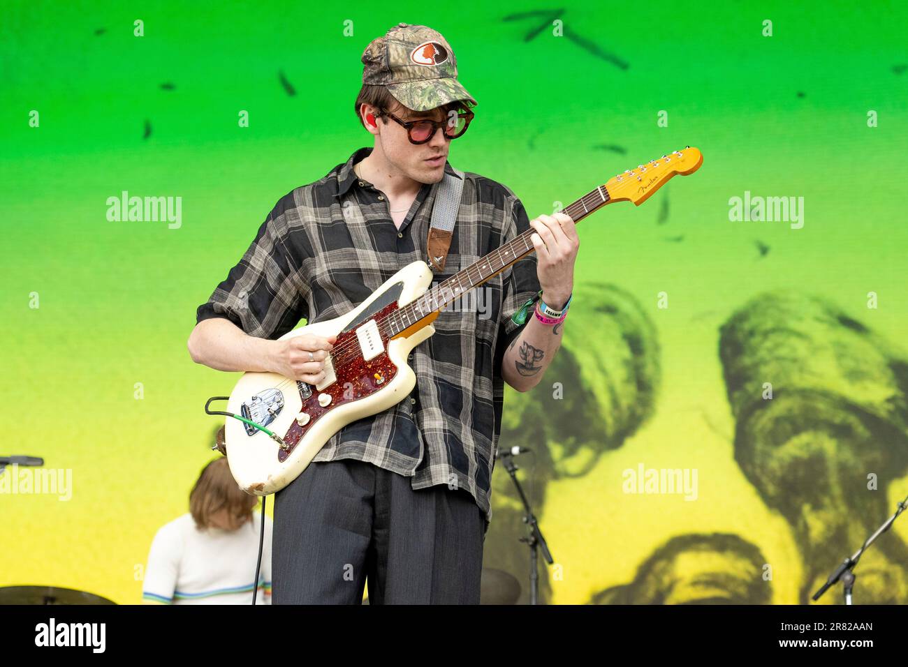 Jake Luppen of Hippo Campus performs during the 2023 Bonnaroo Music and ...