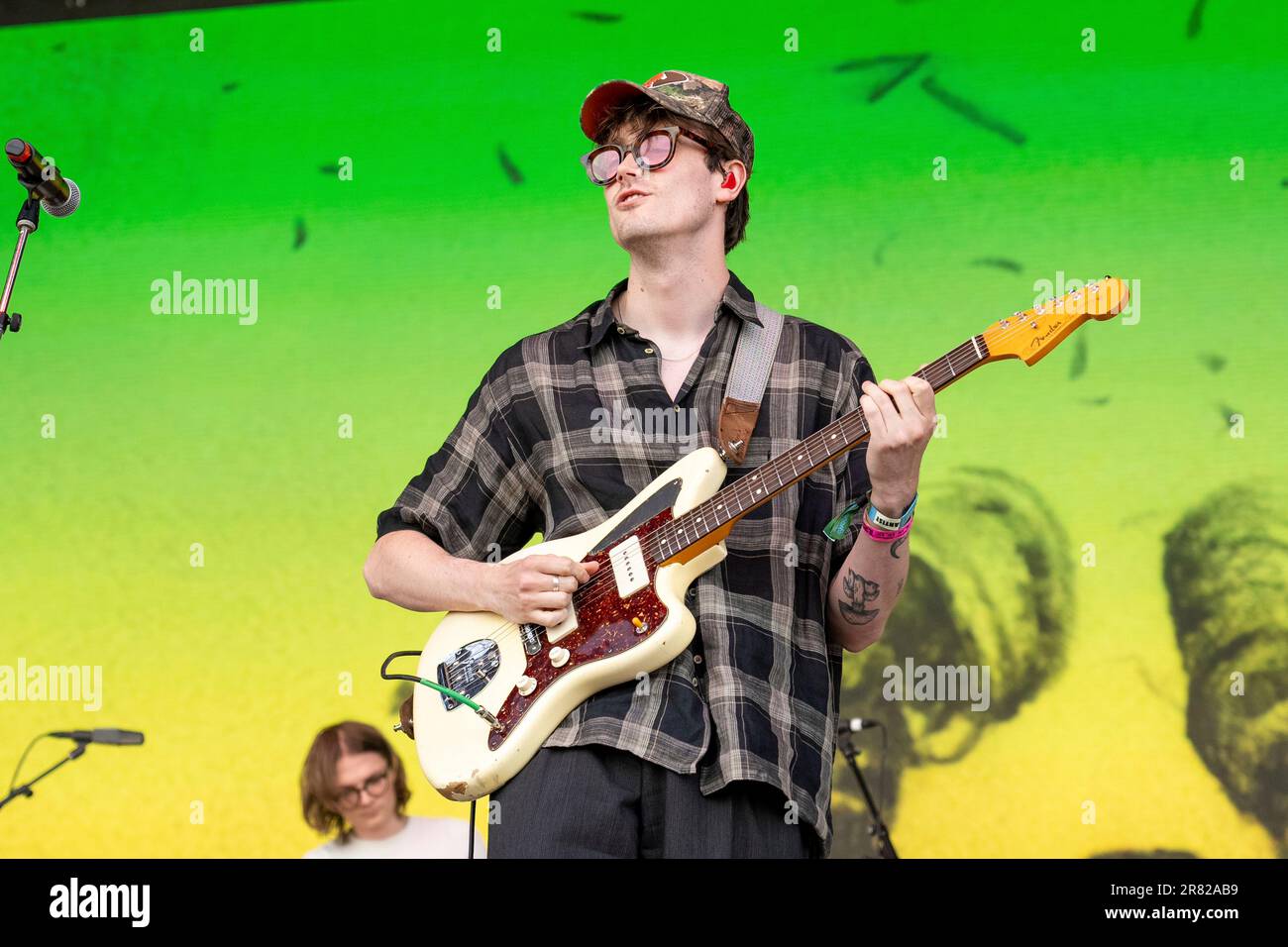 Jake Luppen of Hippo Campus performs during the 2023 Bonnaroo Music and ...