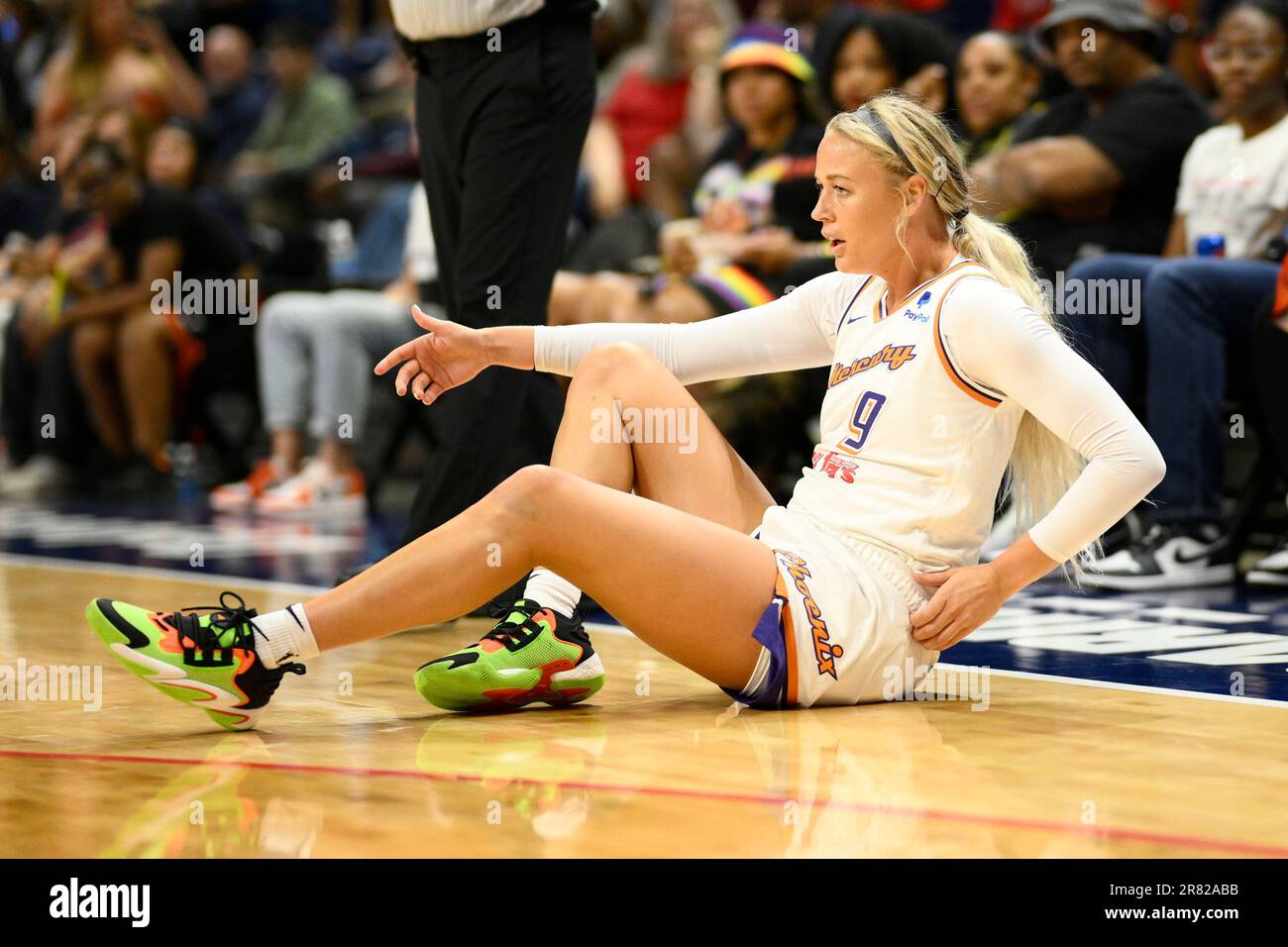 Phoenix Mercury guard Sophie Cunningham (9) in action during a WNBA ...