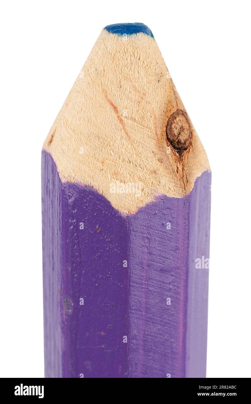 Big blue pencil isolated on white background Stock Photo - Alamy