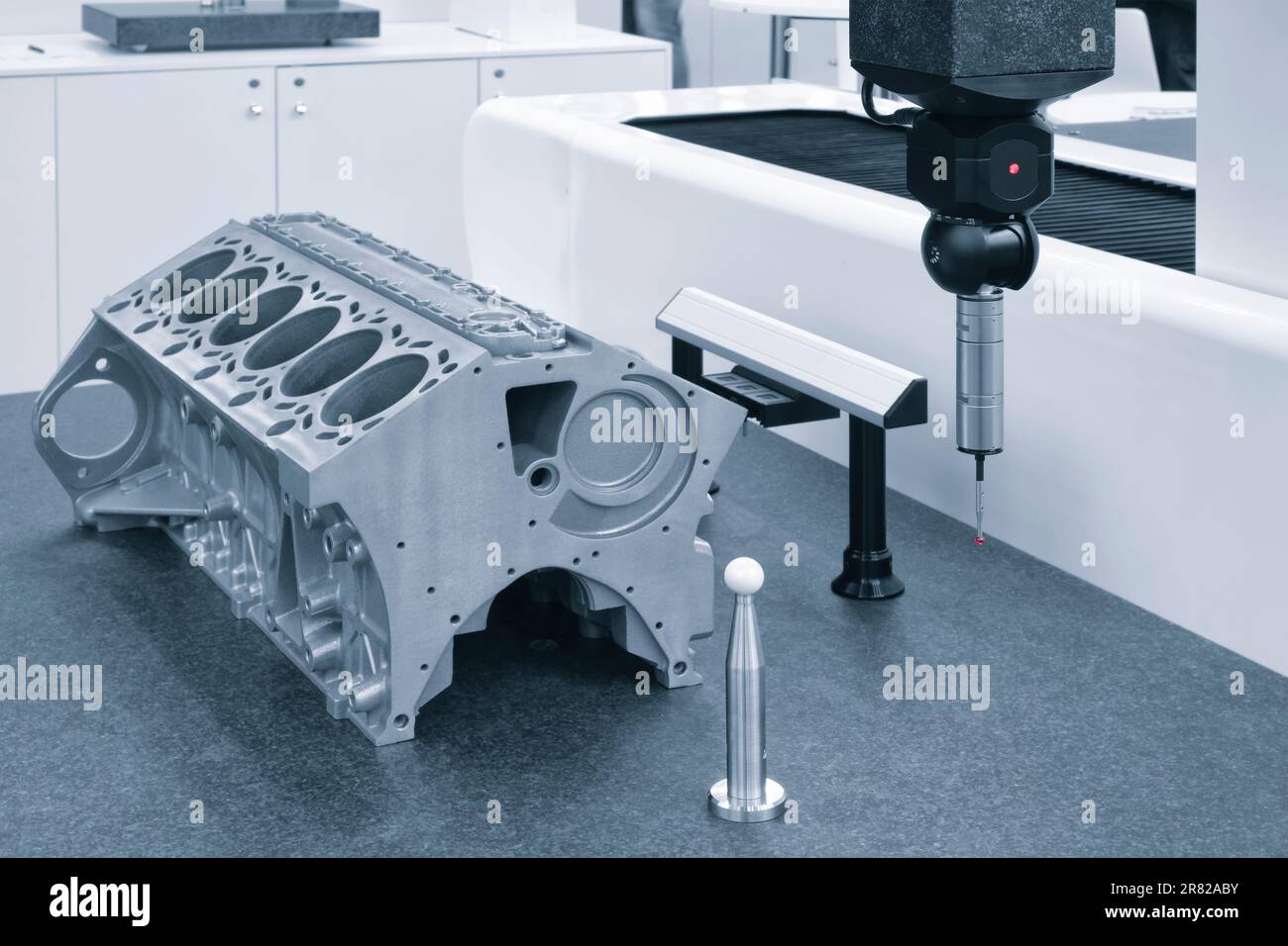 Quality control on milling CNC machine, coordinate measuring machine ...