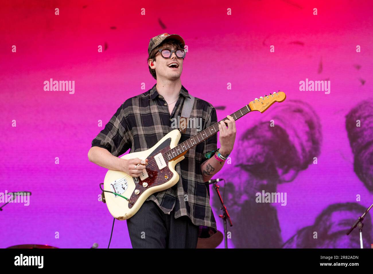 Jake Luppen of Hippo Campus performs during the 2023 Bonnaroo Music and ...