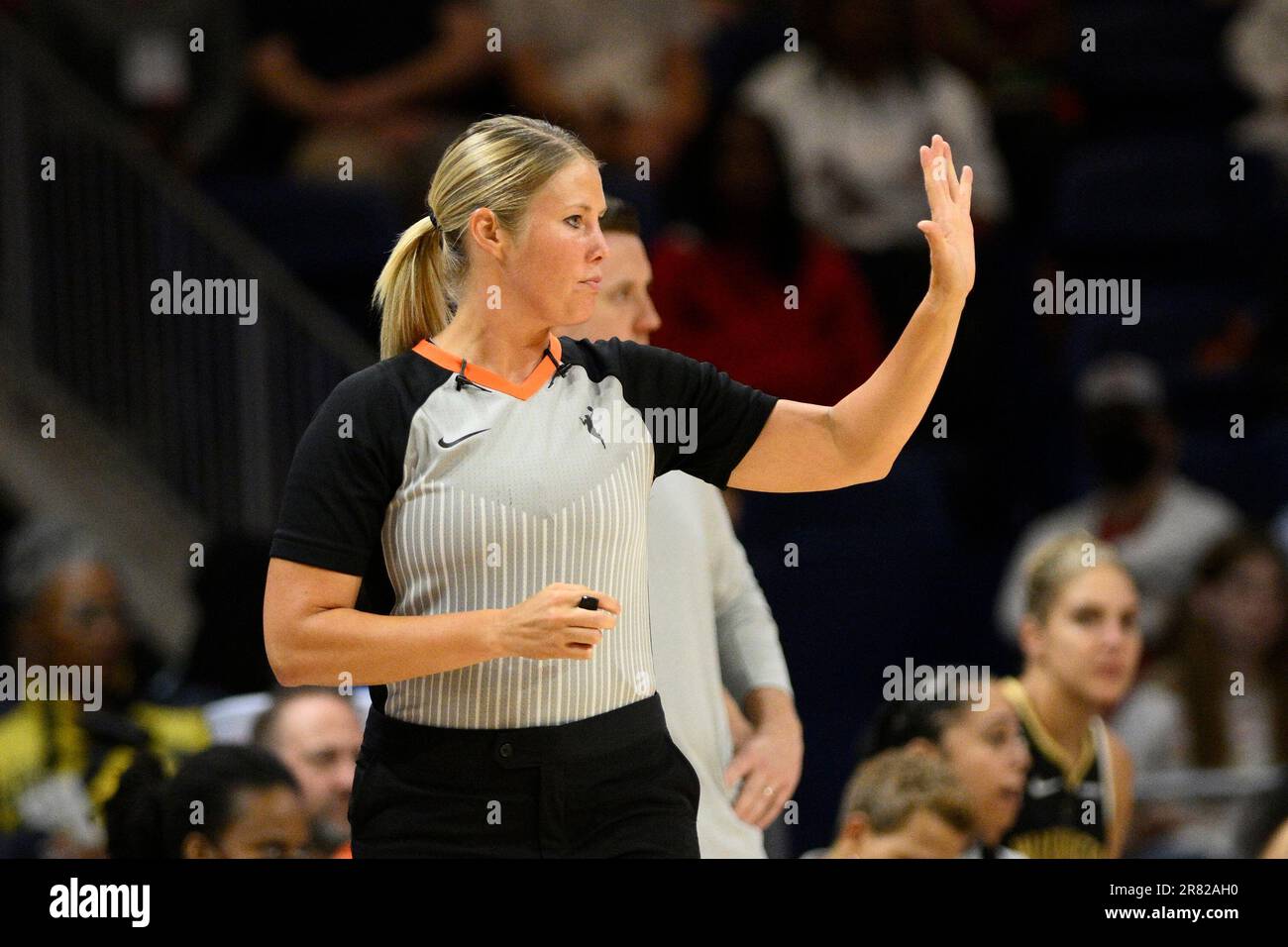WNBA referee Angel Kent in action in a WNBA basketball game between the ...