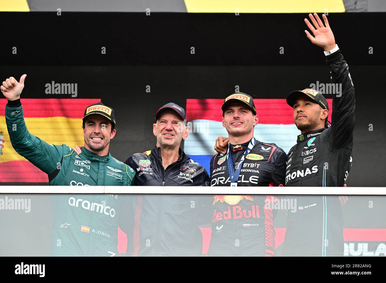 VERSTAPPEN Max (ned), Red Bull Racing RB19, portrait NEWEY Adrian (gbr ...