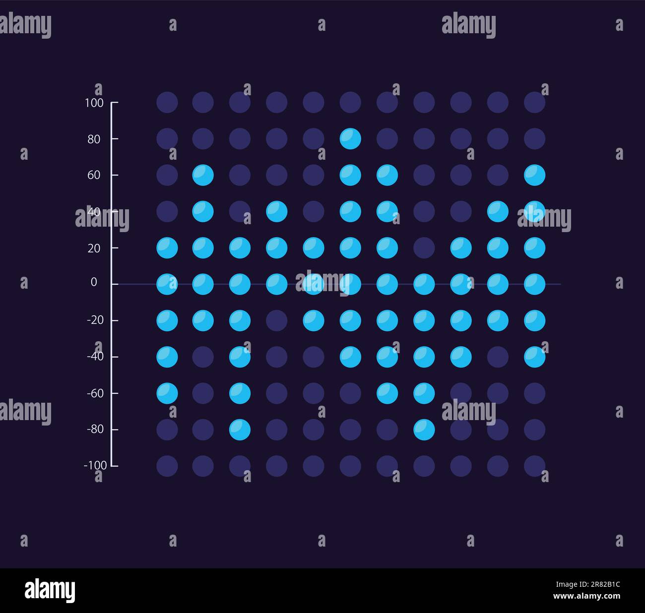Waterfall dot infographic chart design template for dark theme Stock ...